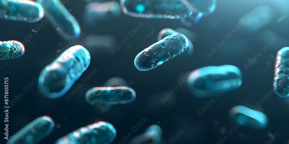 Artistic illustration of microbial fuel cells showcasing electricity ...