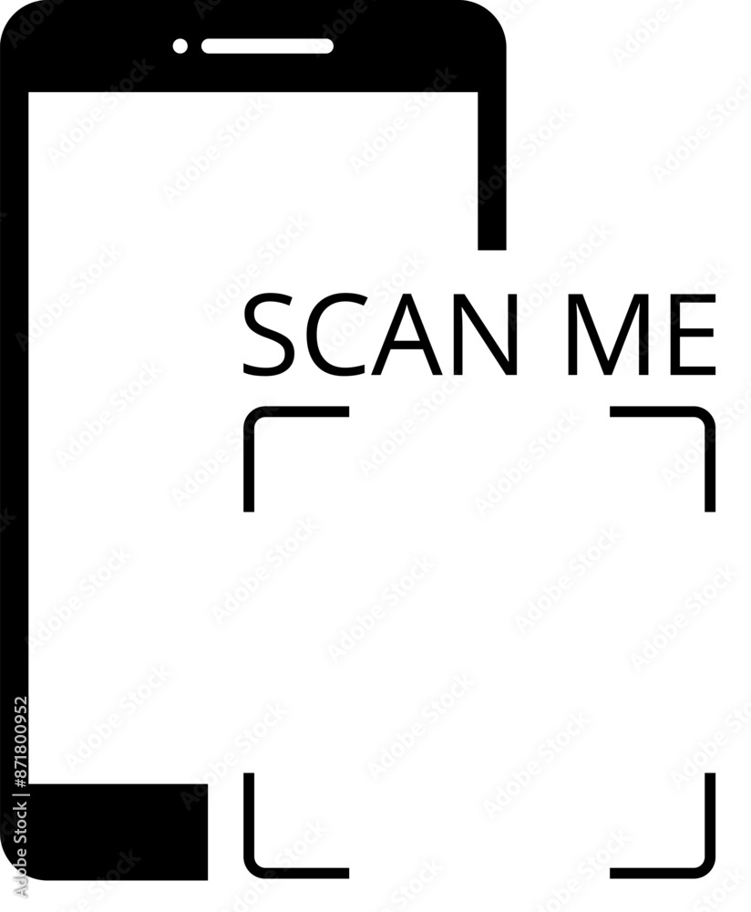 Scan qr code icon. Scan me template Qr code for smartphone. QR code ...