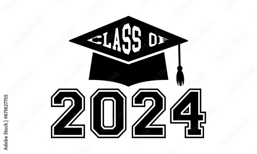 Class of 2024 design, College t-shirt design printable text vector ...