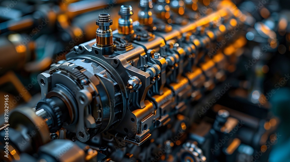Anatomy of a car engine with detailed labels showing the role of ...
