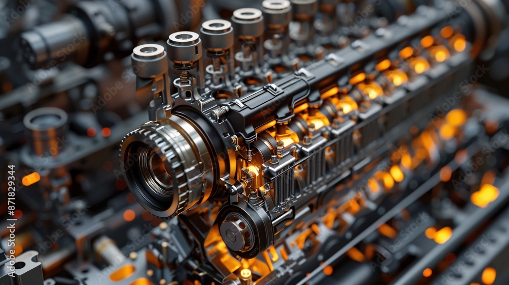 Anatomy of a car engine with detailed labels showing the role of ...