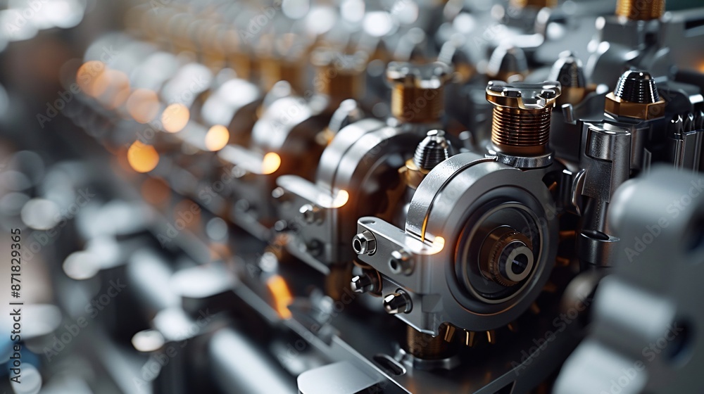 Detailed cutaway diagram of a car engine, showcasing internal ...