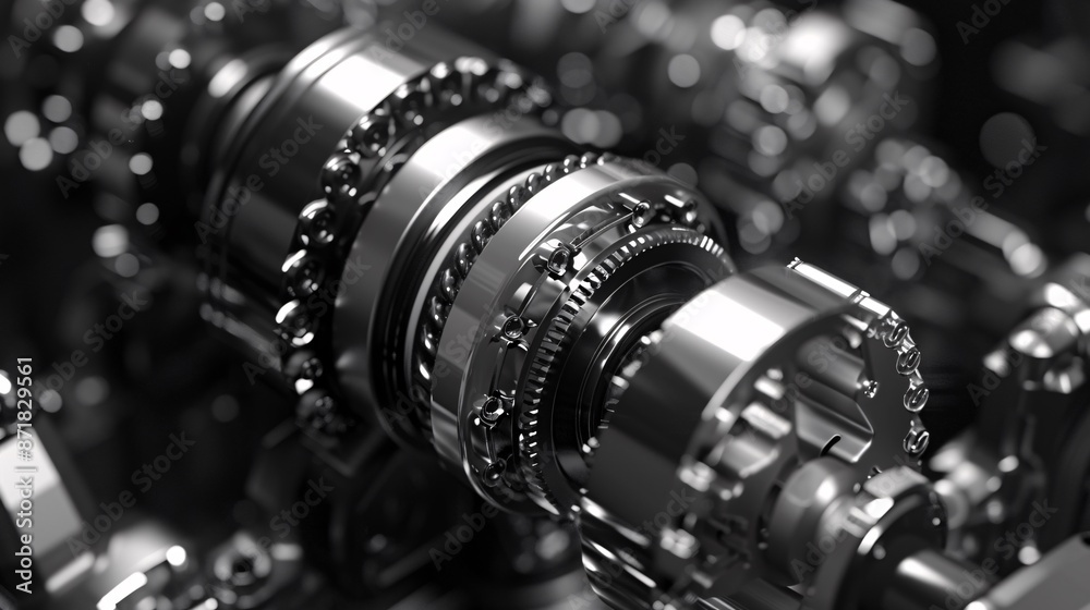 Detailed cutaway diagram of a car engine, showcasing internal ...