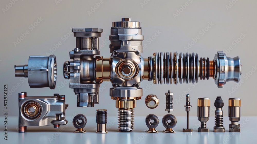 Educational diagram of internal combustion engine parts like camshaft ...