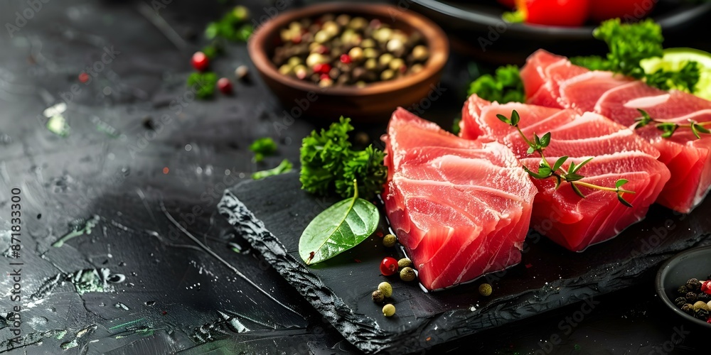 The Nutritional Benefits of Fresh Bluefin Tuna. Concept Nutritional ...