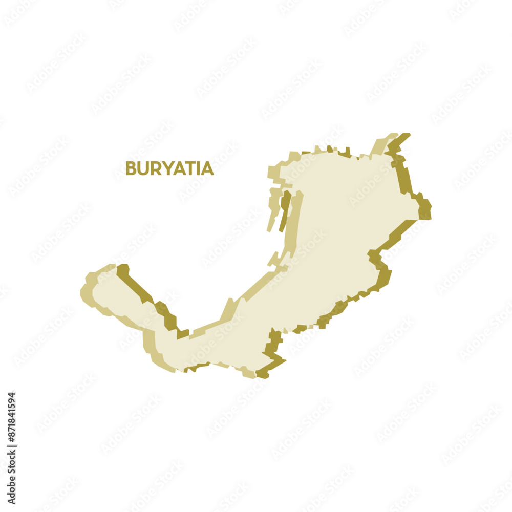 Buryatia Map - World Map International vector template. Russia region ...