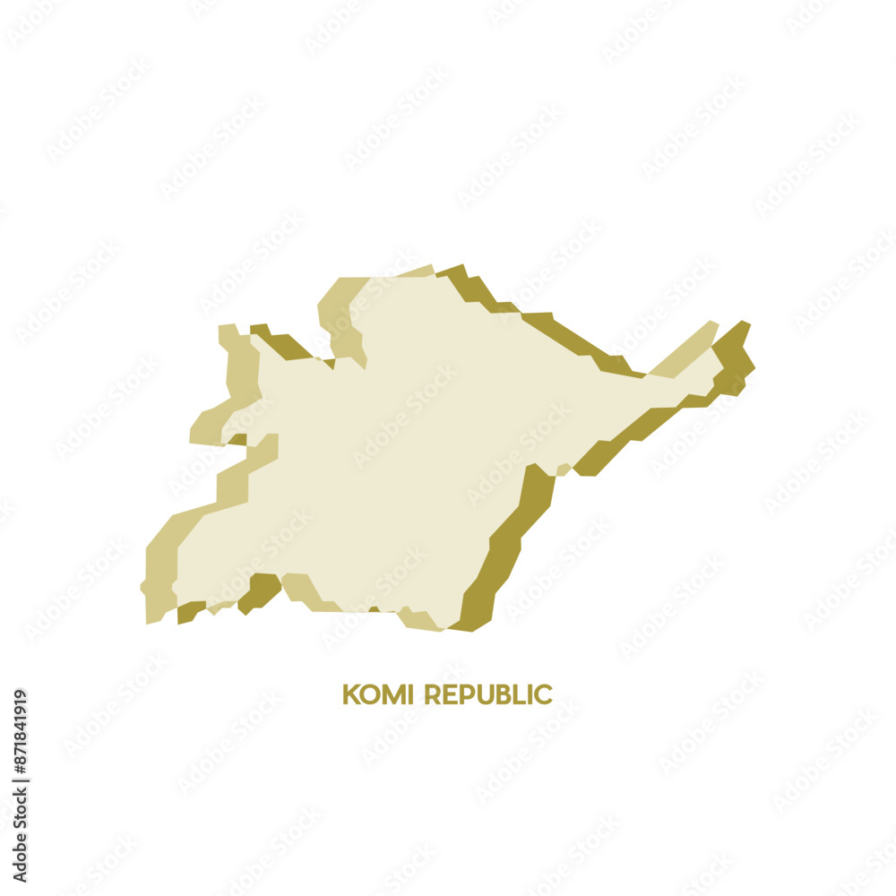 Komi Republic Map - World Map International vector template. Russia ...