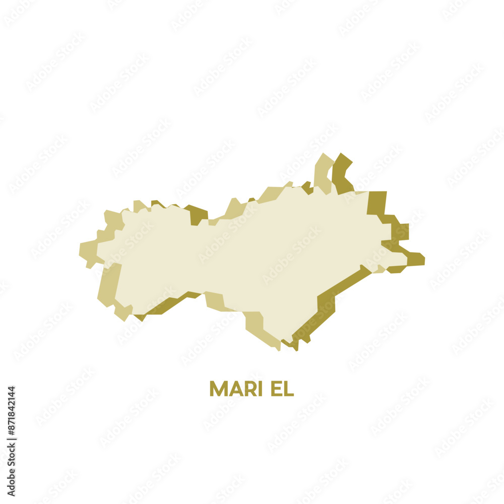 Mari El Map - World Map International vector template. Russia region ...