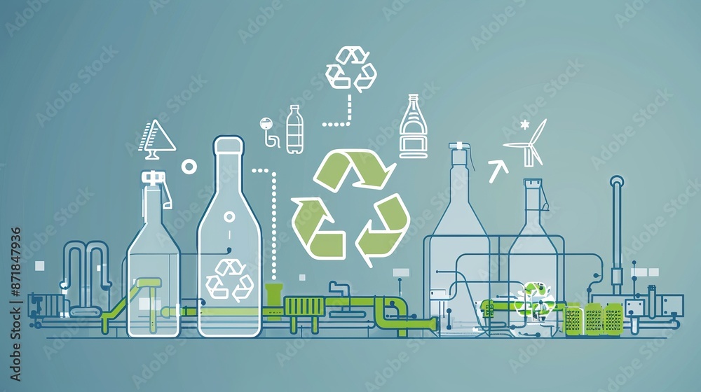 Outline diagram of a closed-loop production system for recycling ...