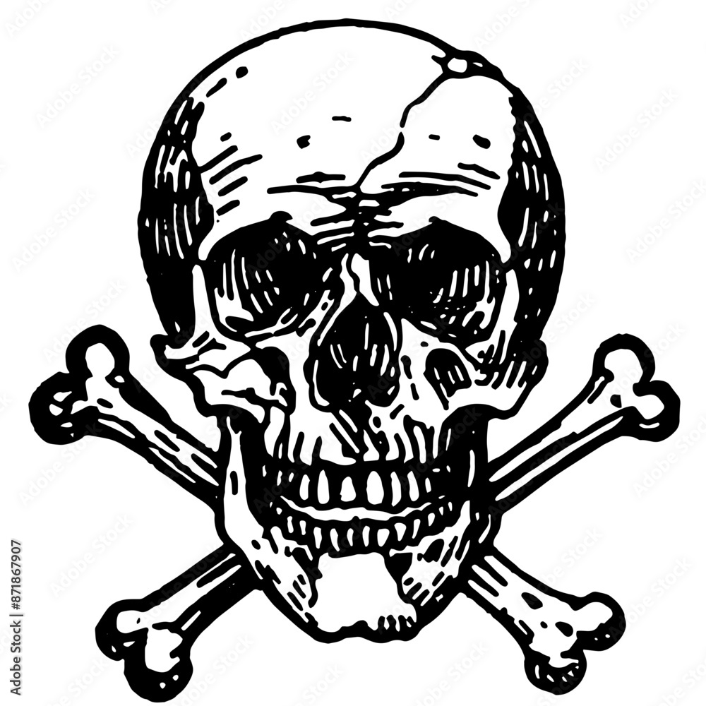 Skull and bones pirate symbol SVG vector transparent background PNG ...