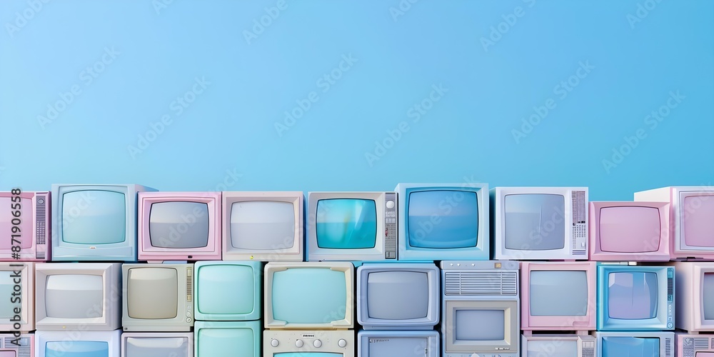 Front view of ewaste recycling center with pastel colors promoting ...