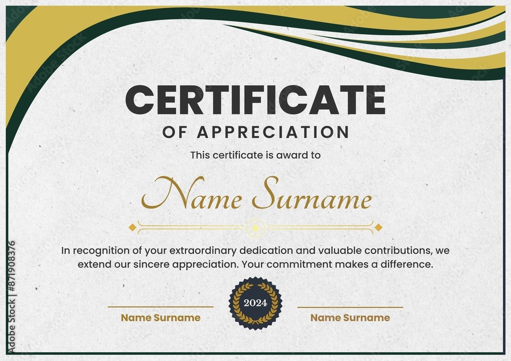 award certificate template design, Certificate of Appreciation template ...