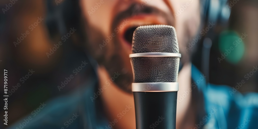 Tutorial demonstrating proper microphone setup with pop filter for ...