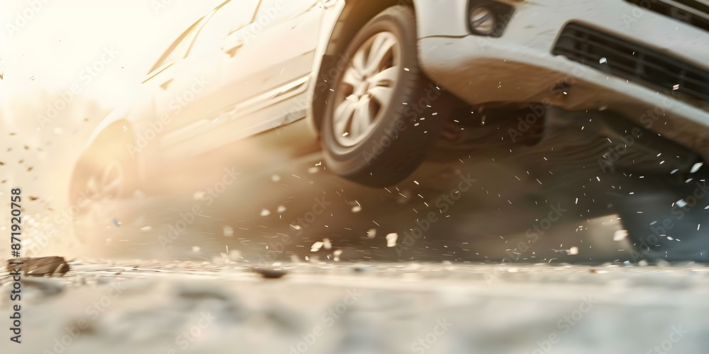 SUV flipped multiple times on highway leaving skid marks and debris ...