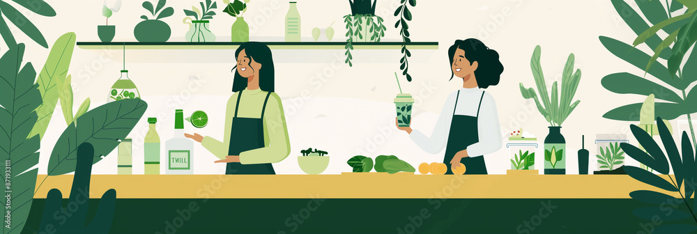 Restaurant menu highlighting plant-based options with eco-friendly ...