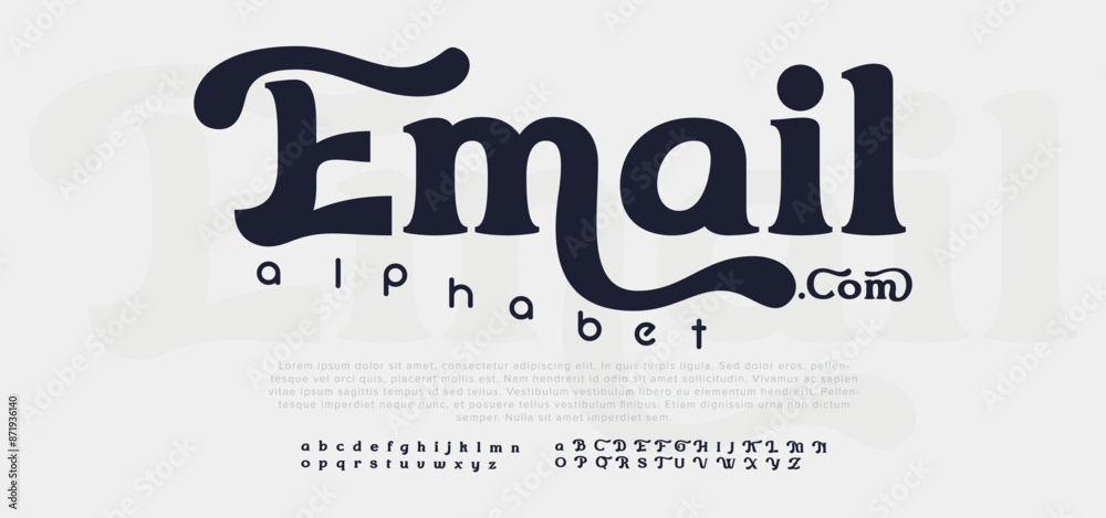 Email calligraphy alphabet small lettering a to z font family Stock ...
