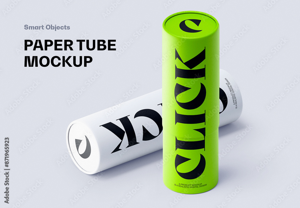 Paper Tubes Mockup Stock Template | Adobe Stock