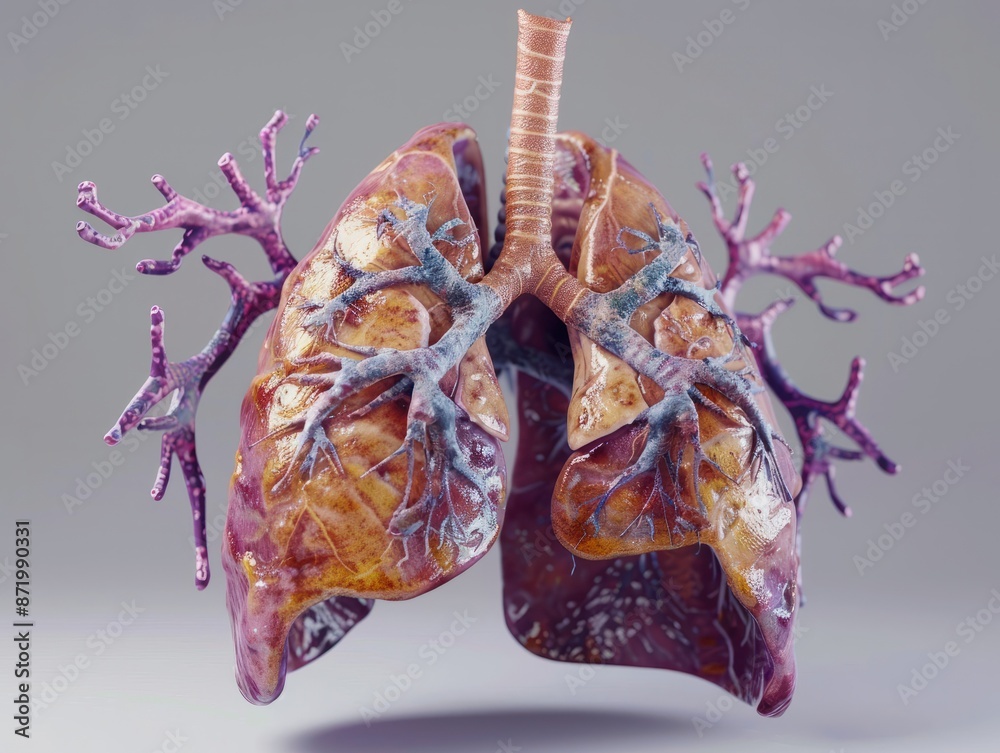 Image showing lung with fluid obstruction illustrating pulmonary edema ...