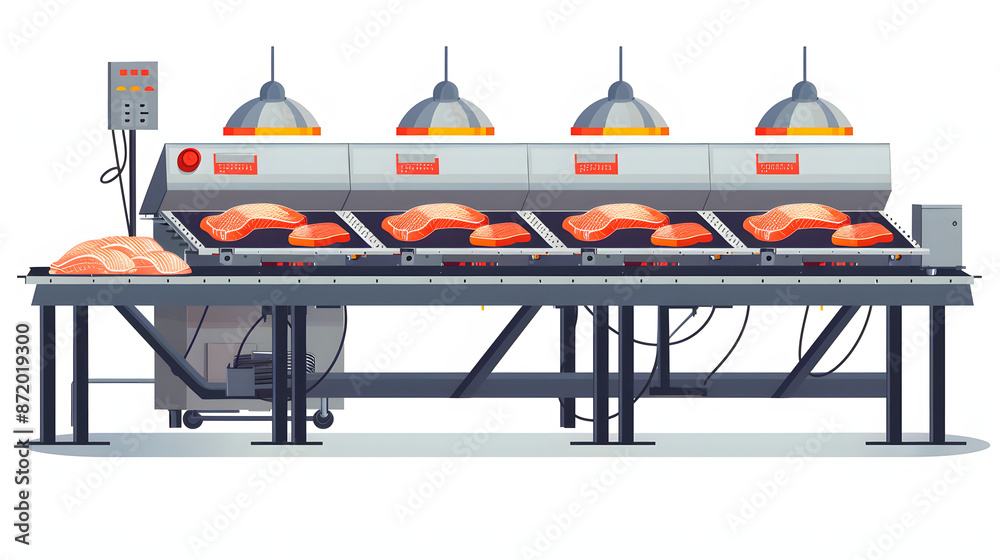 conveyor belt food.modern poultry processing plant.meat processing ...