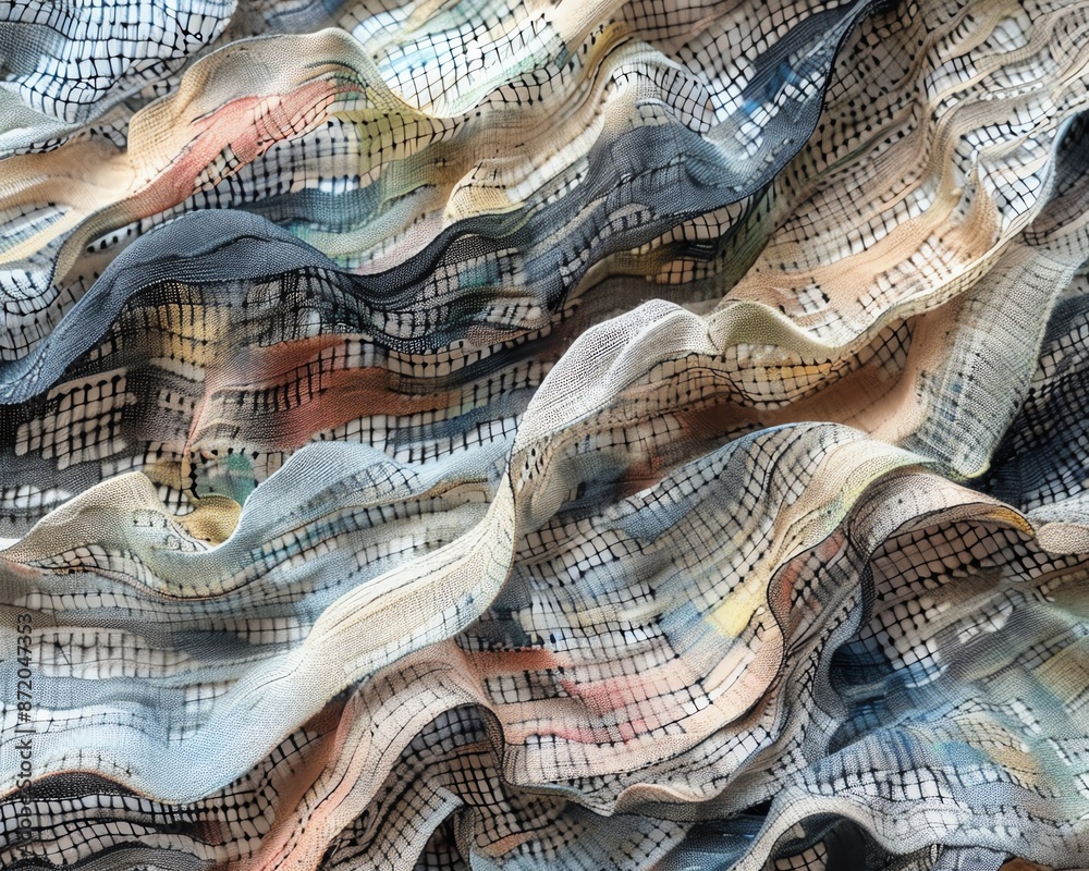 Woven fabric with a complex and rich texture, Weave Texture, Depth and ...