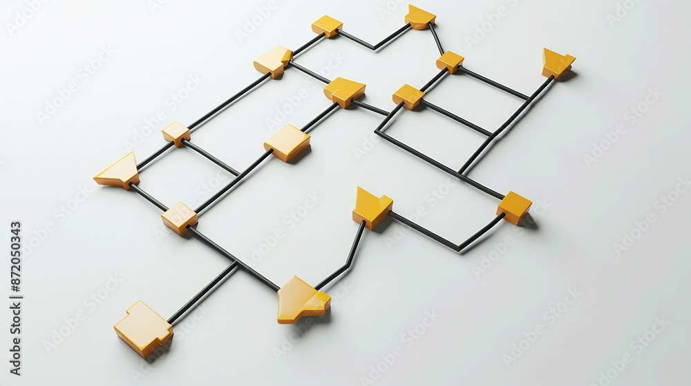 Visualizing Git Flow Concept Software Development Process Workflow With Branching And Merging