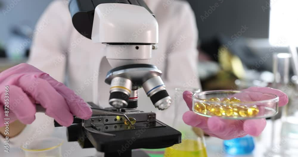 Scientist examines properties and benefits of omega-3 fatty acids using ...