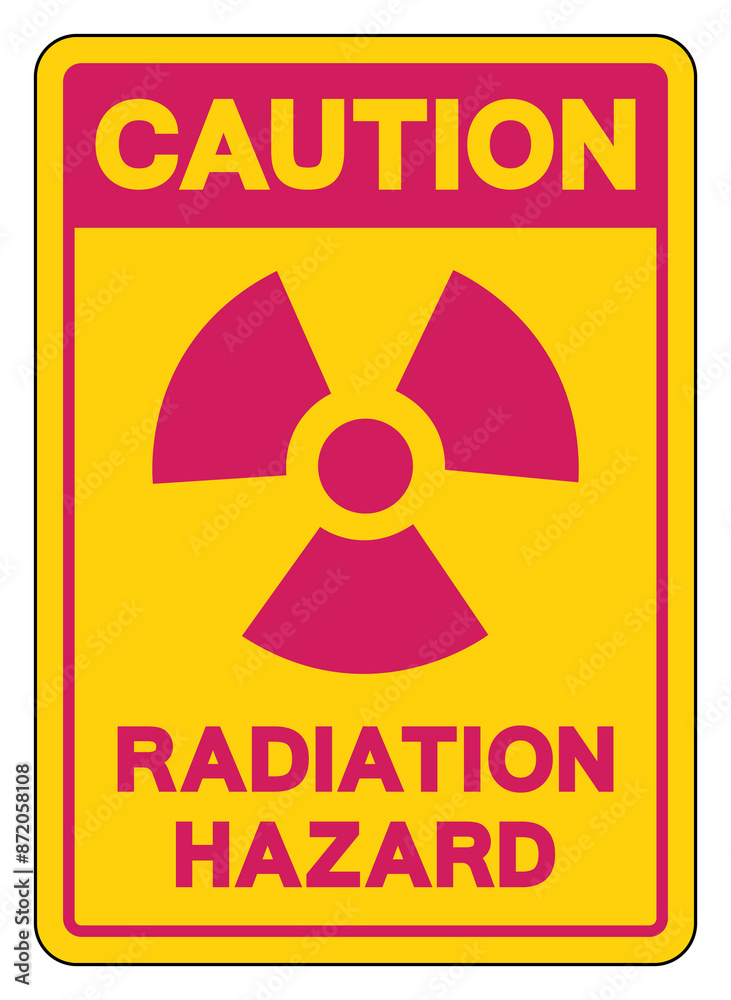 Plakát Caution Radiation Hazard Symbol Sign, Vector Illustration ...