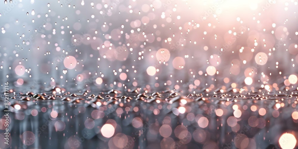 Glittery rain animation with sparkling drops falling on a 4K background ...