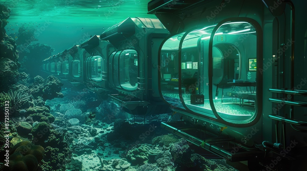 Aquamarine Underwater Research Station: Showing a research station ...