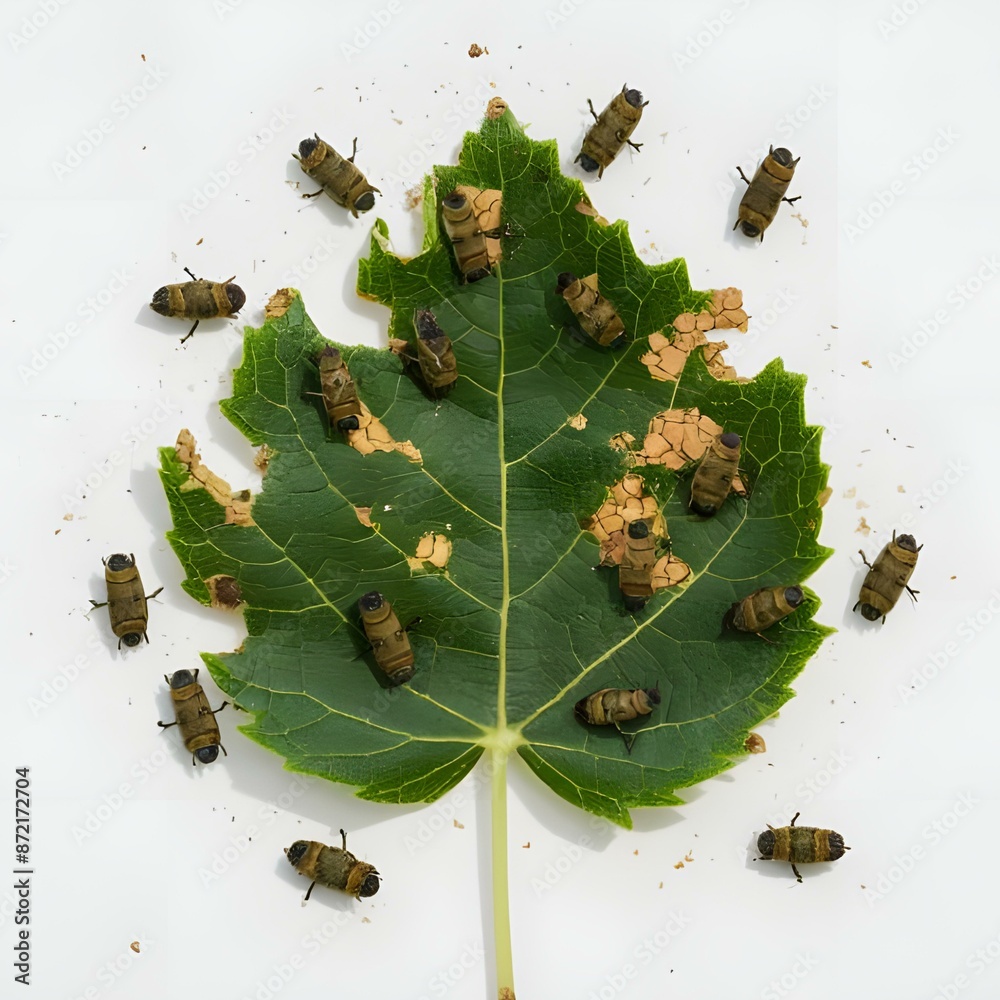 Damaged Leaf by Leaf Miners , Aphids , Leafhoppers ,Caterpillars ...