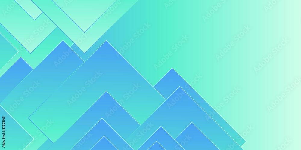 Blue vector gradient abstract banner with shapes elements. Gradient ...
