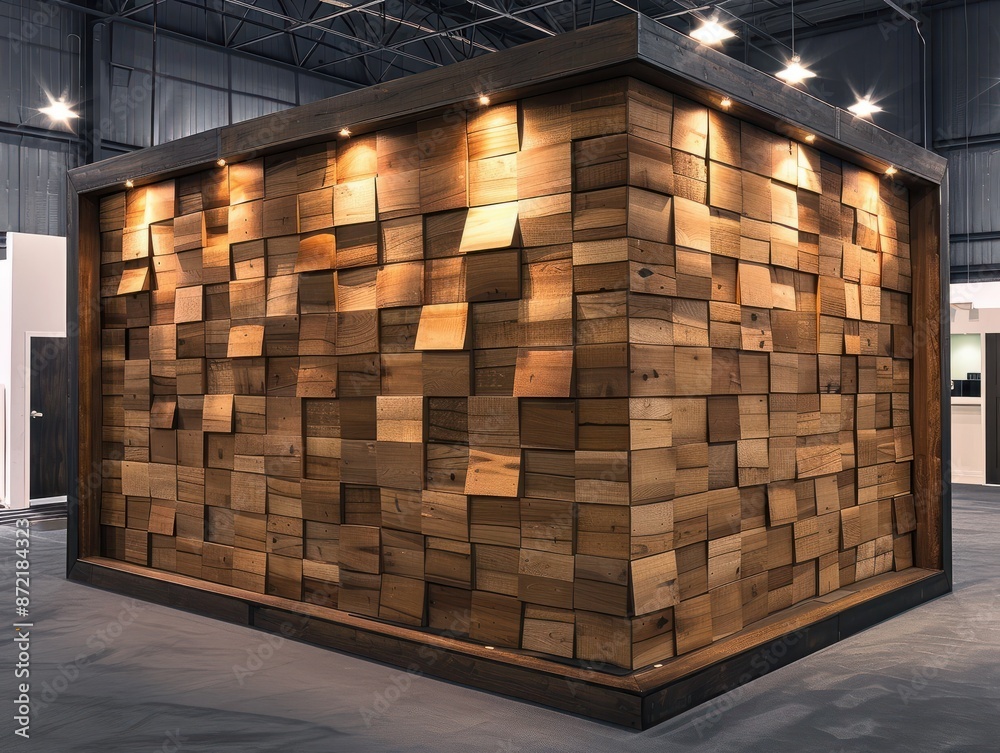 Utilize wooden backdrops for event signage or booth designs at trade ...