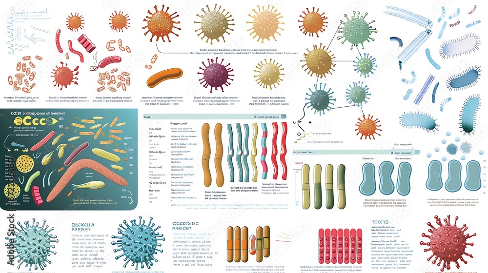 Infographic on the Different Types of Bacteria, Including Cocci ...