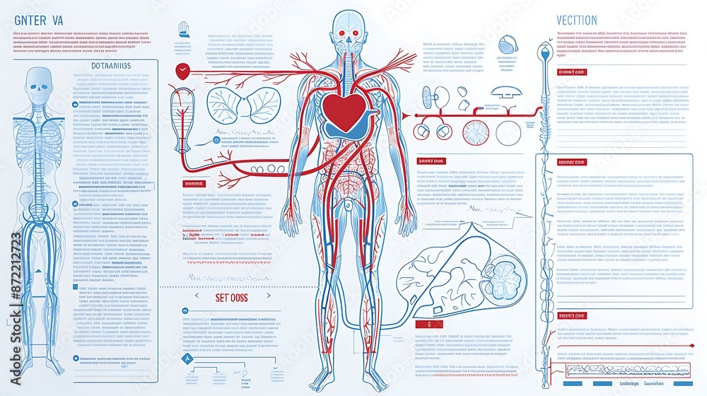 Comprehensive infographic on the human circulatory system, illustrating ...