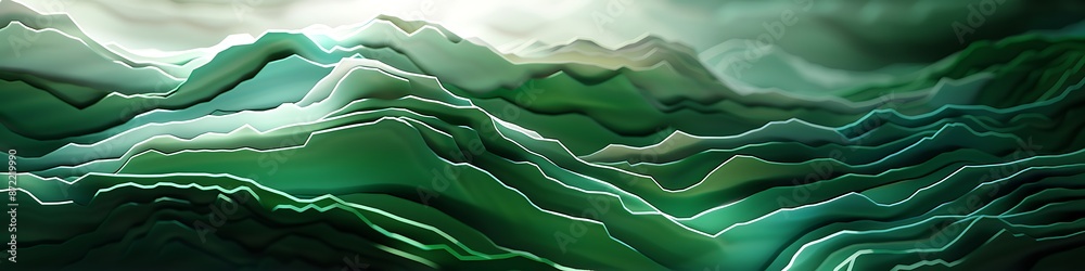 /imagine An abstract representation of Pakistan's map with green and ...