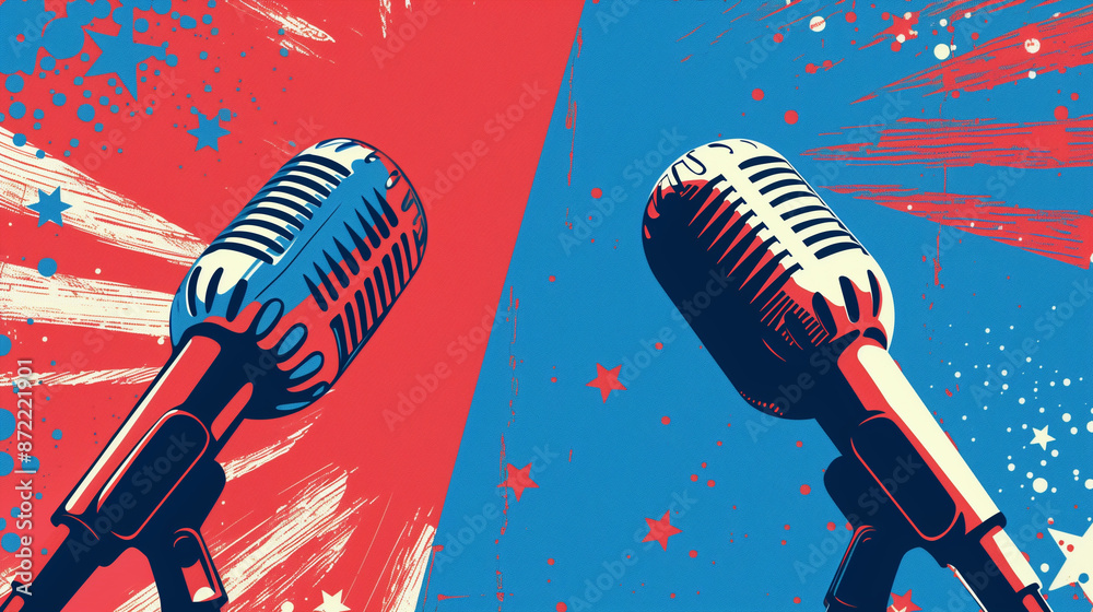 Minimalist graphic for the 2024 Presidential Debate in the United ...