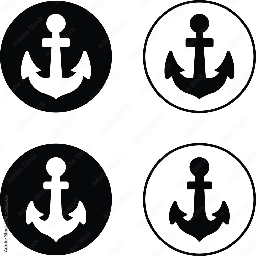 Anchors, Mariner Crosses and Religious Anchors flat or line collection ...