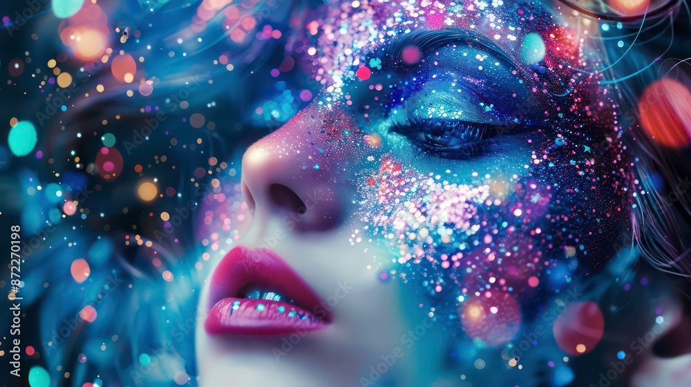 Enchanted cosmic masquerade, a mystical and otherworldly celebration of ...
