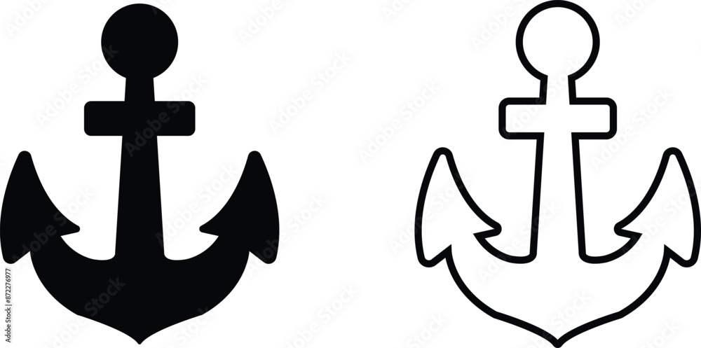 Anchors, Mariner Crosses and Religious Anchors flat or line collection ...