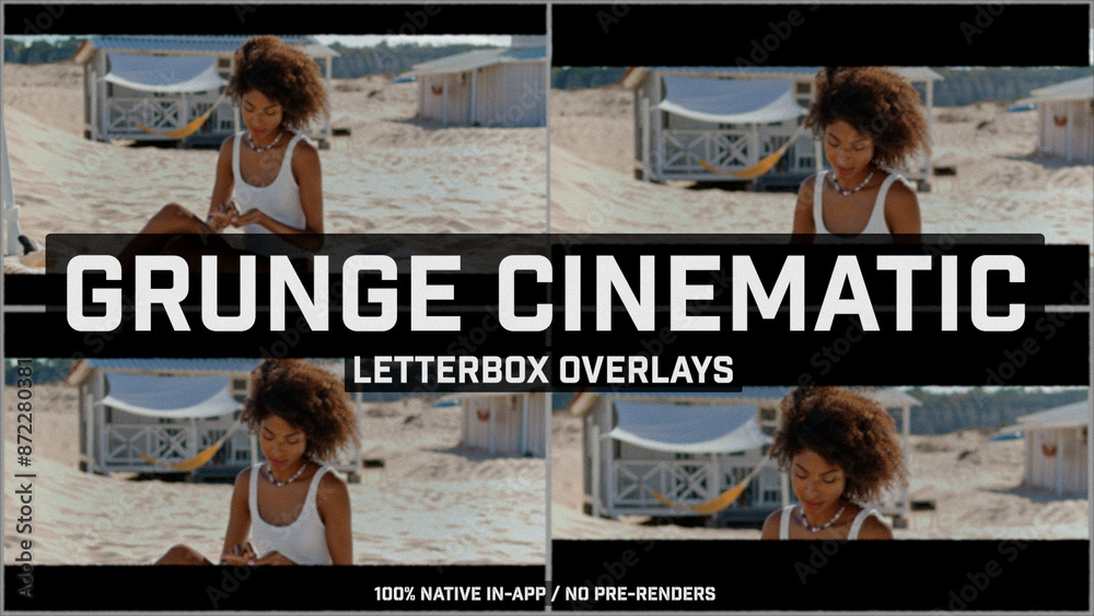 Grunge Cinematic LetterBox Overlays Stock Template | Adobe Stock