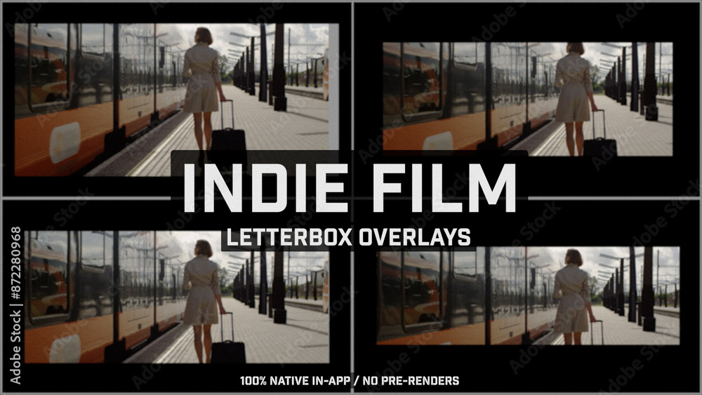 Indie Film LetterBox Overlays Stock Template | Adobe Stock