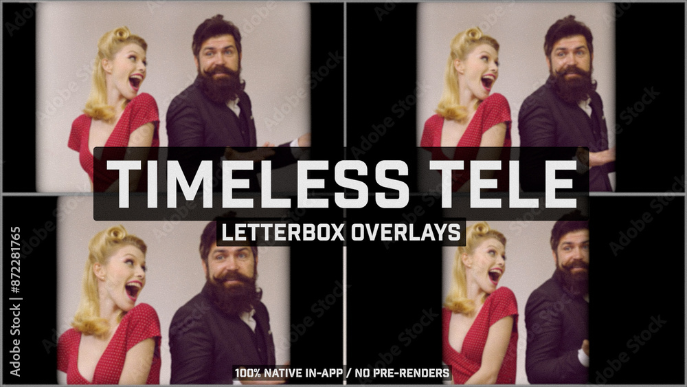 Timeless Tele LetterBox Overlays Stock Template | Adobe Stock