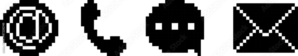 Poster Contact us icon pixel. Contact us pixel icons – Wall Art | UkPosters