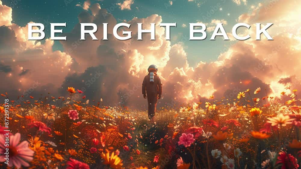 Animated Twitch Screens Spaceman Flowers for Stream - BRB Media ...