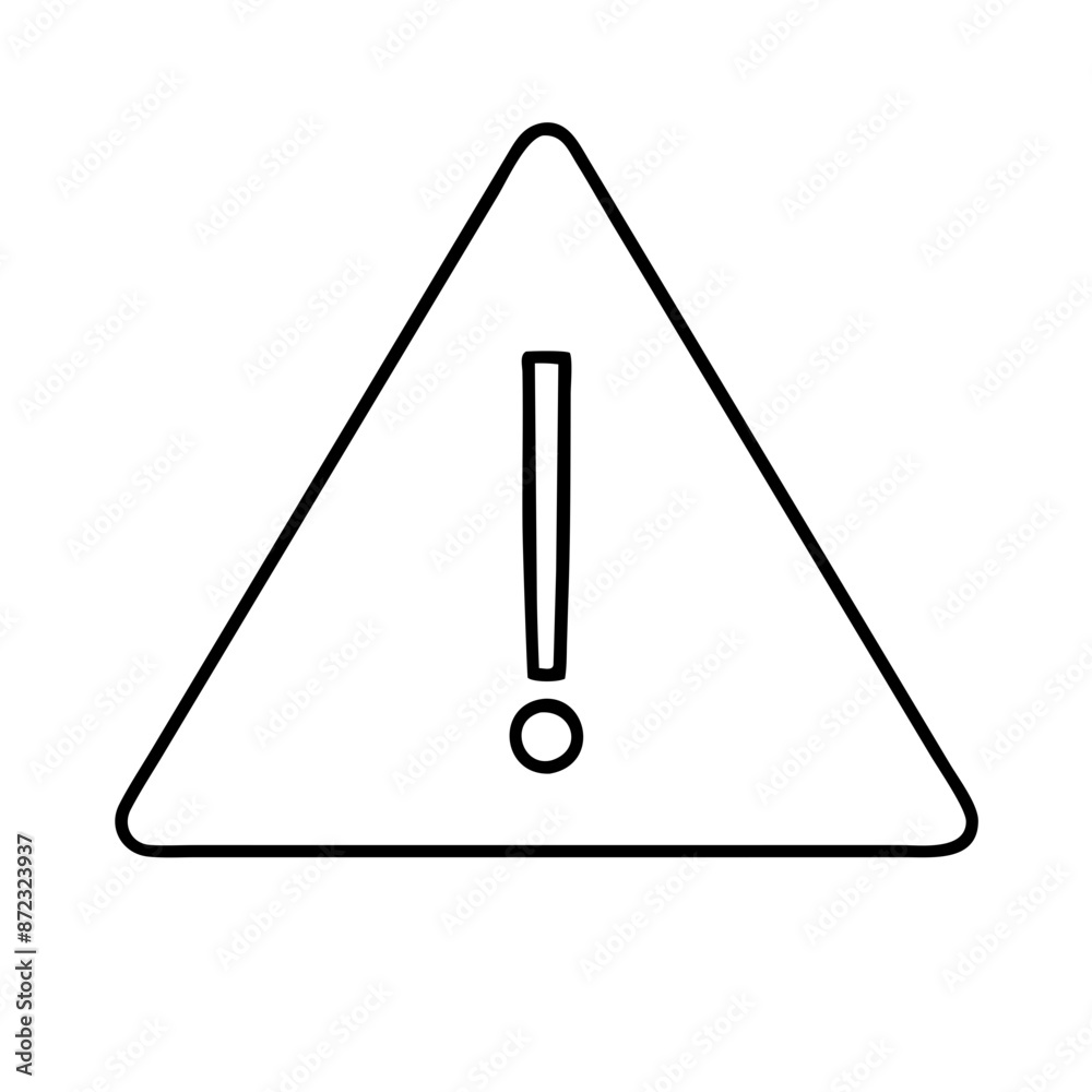 warning icon, exclamation point, alert symbol, emergency sign, danger ...