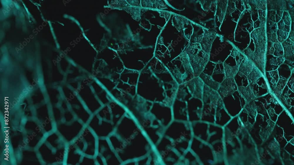 Texture of dried leaves on a black background, creepy transition ...