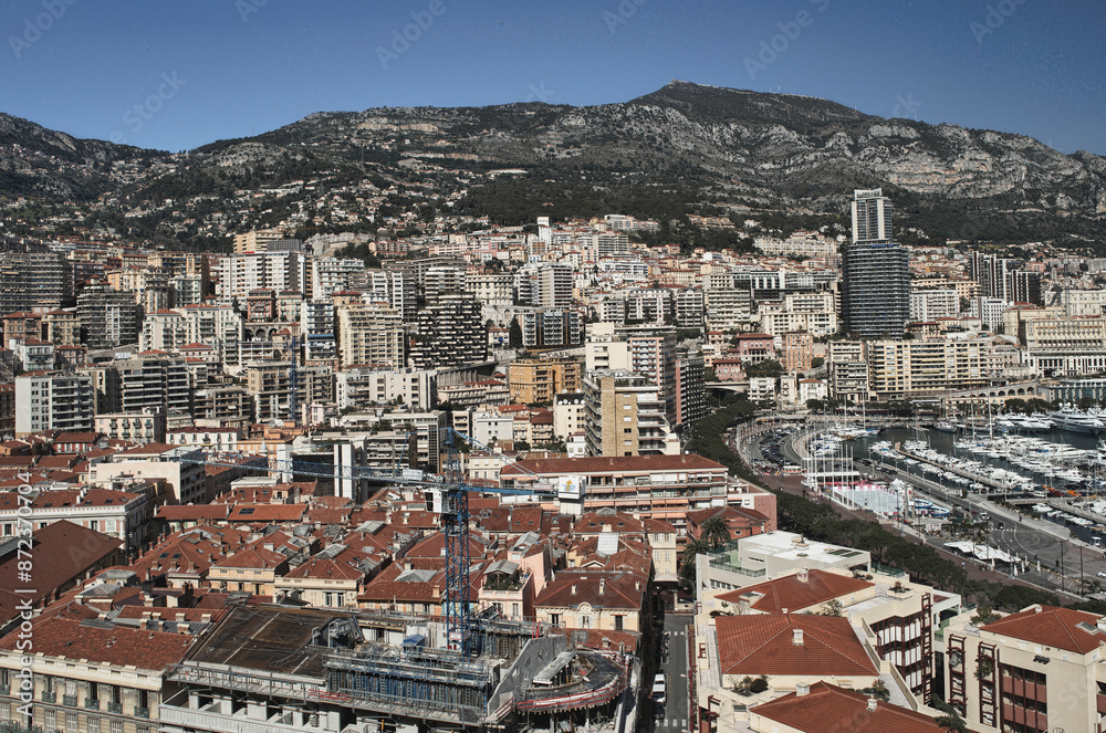(Monte Carlo) View of the Bay of Monaco - Ville from the turret of Fort ...