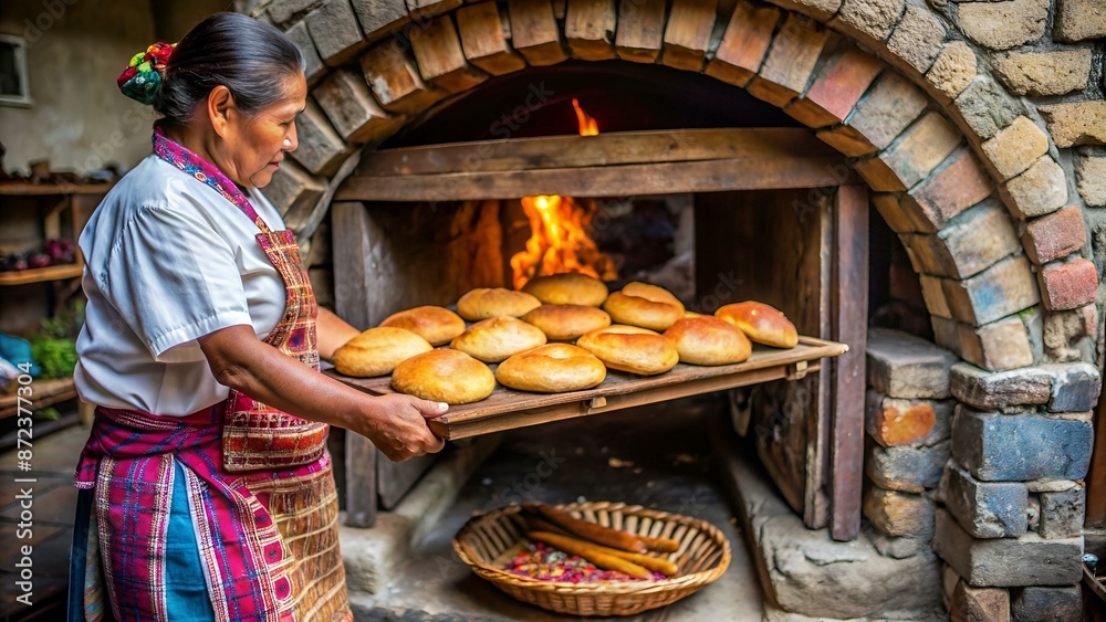 "Shecas" Pan tradicional guatemalteco de Quetzaltenando, saliendo de un ...
