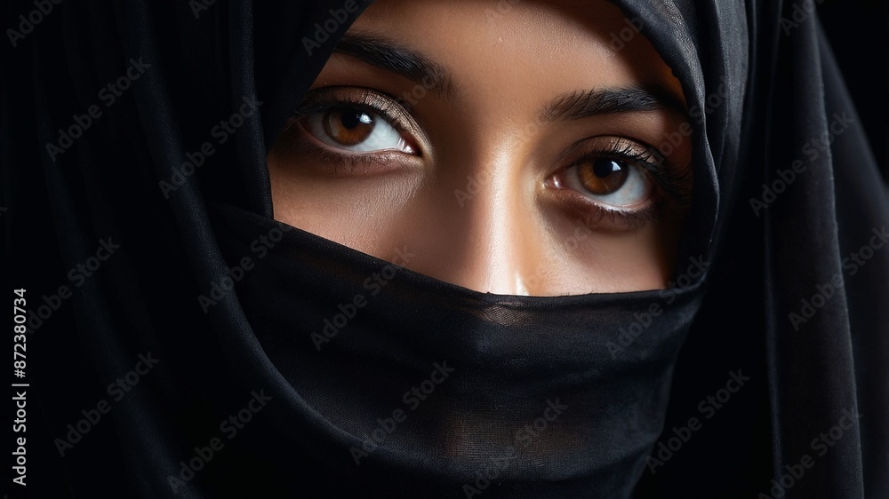 Muslim women wearing black hijab, women wearing veil, girl wearing veil ...