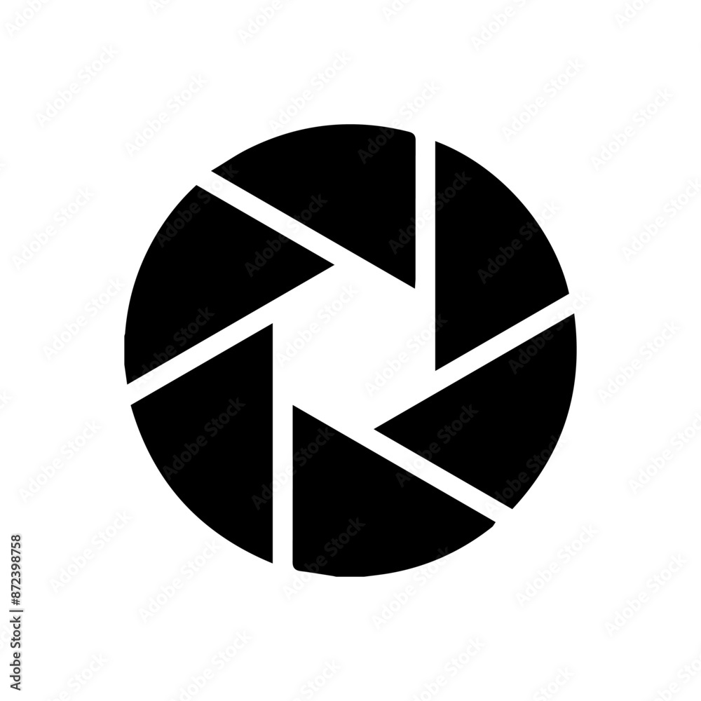 Camera Aperture Icon - Back Symbols of Camera Iris Diaphragm Isolated ...